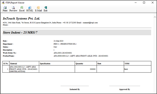 42. Store Requisition | IcSoft ERP and MES Wiki Site