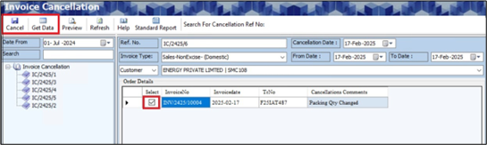 21. Invoice Cancellation | IcSoft ERP and MES Wiki Site