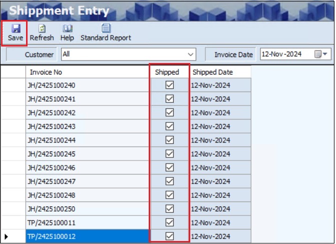 01. Shipment Entry | IcSoft ERP and MES Wiki Site